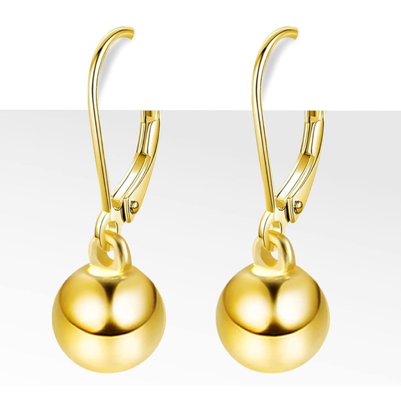 lancharmed | Jewelry | Lancharmed Leverback Dangle Gold Ball Drop ...